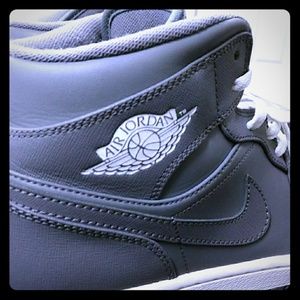 Jordan | Shoes | Nike Air Jordan Size 1 Shoes High Top Grey | Poshmark